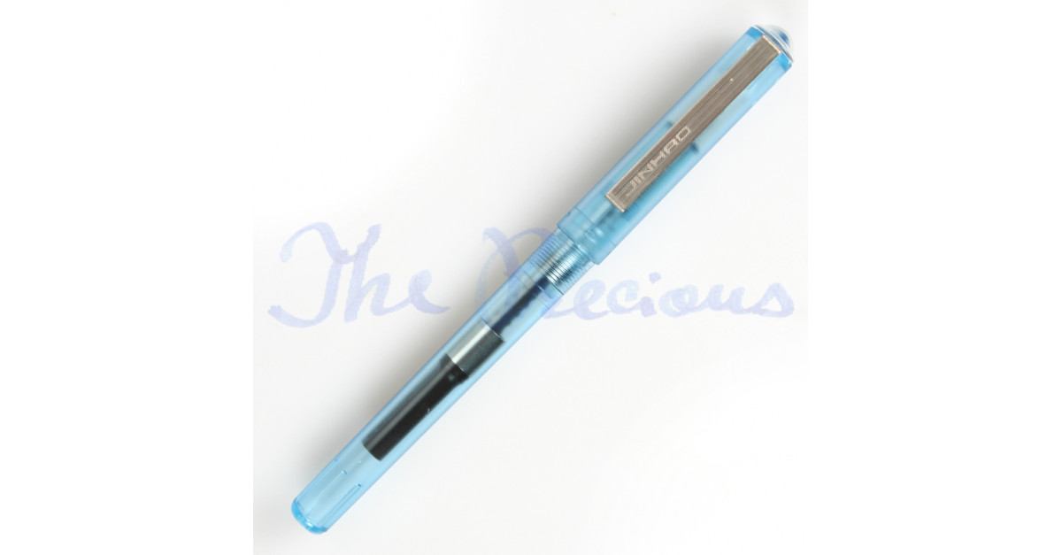 Jinhao 991 transparent blue fountain pen 0.3mm